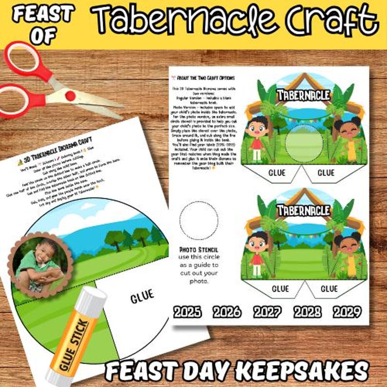 Sukkot Craft Tabernacle Activity for Kids Feast of Tabernacle Printable ...
