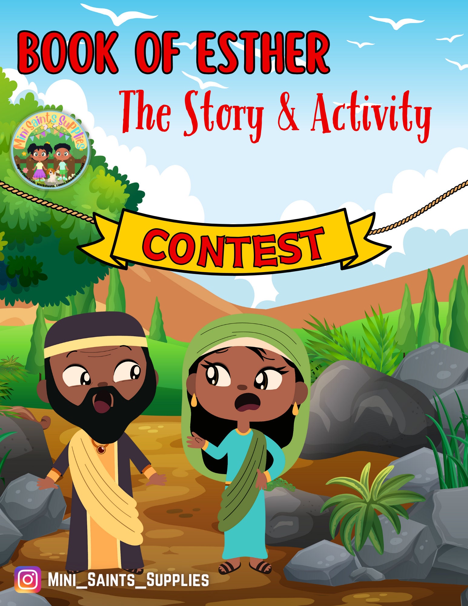 Queen Esther Kids Bible Craft Activity Book Purim Activity Sunday ...