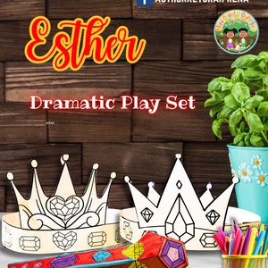 Esther Crown Christian Kid Craft Bible Play Activity Book Purim Craft ...