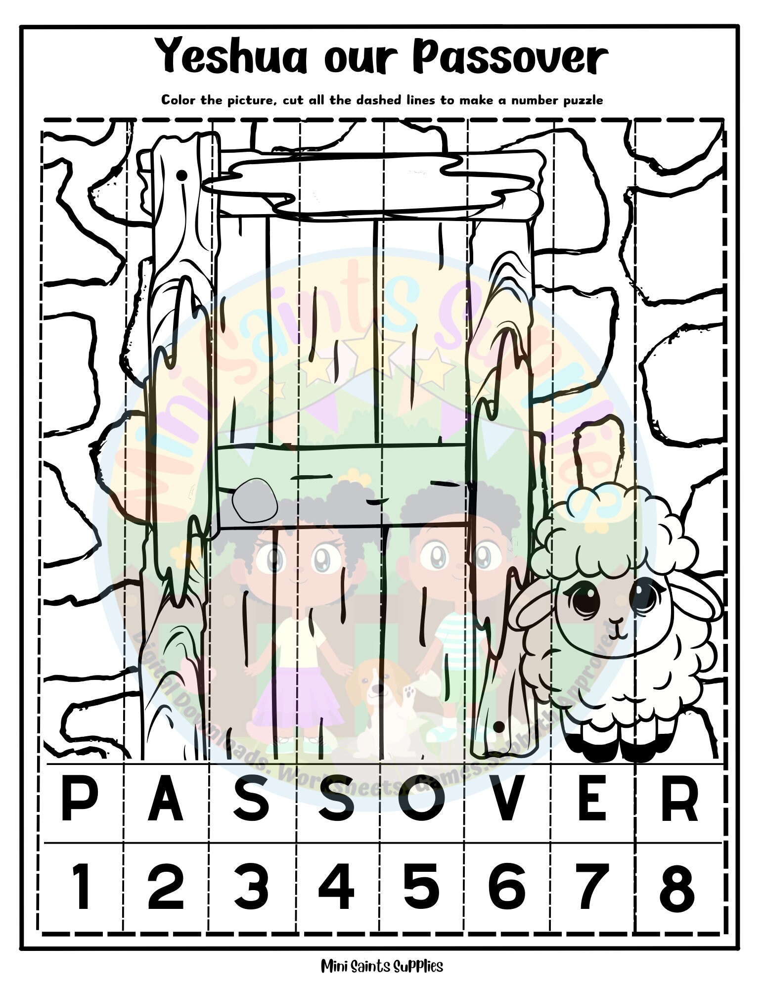 Passover Cracfts Pesach Activity Book Unleavened Bread Kid Activity ...