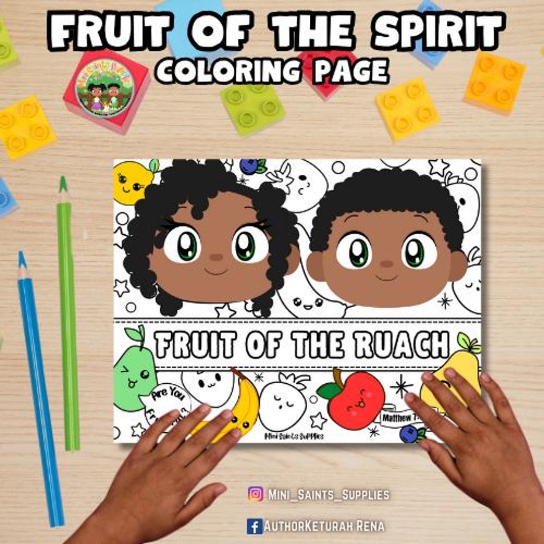 Fruits of the Spirit Bible Coloring Page Bible Scripture Printable ...