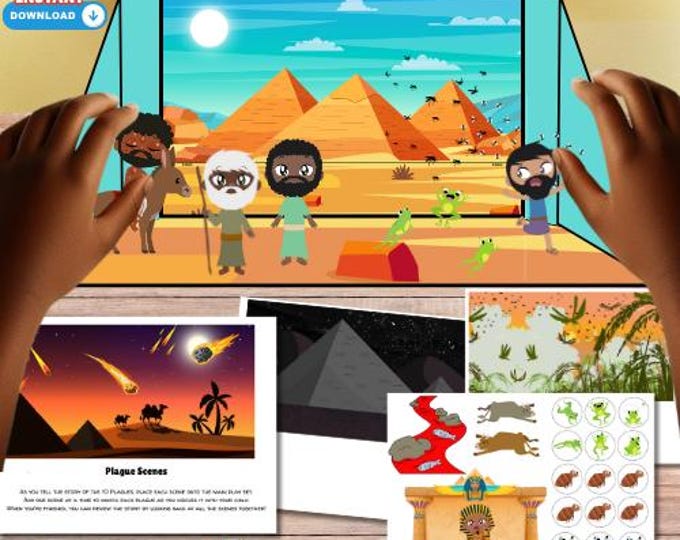 10 Plagues Printable Paper Play Set for Kid Digital Download Bible ...