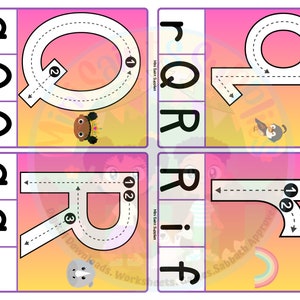 ABC Clip Card Printable Instant Download Alphabet Tracing Laminated ...
