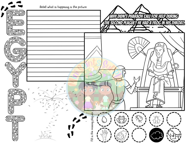 Passover Activity Worksheets Kids Activity Passover Seder Placemat ...