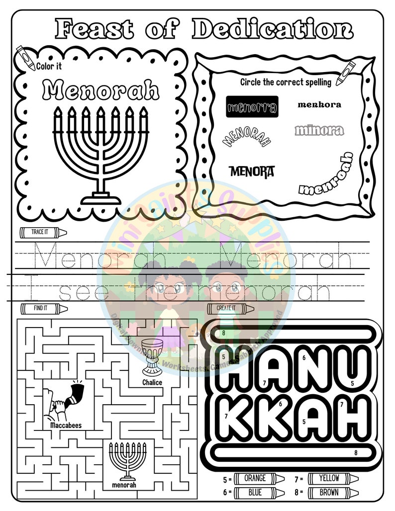 Feast of Dedication Advanced Activity Pack | Hanukkah Bible Worksheets ...