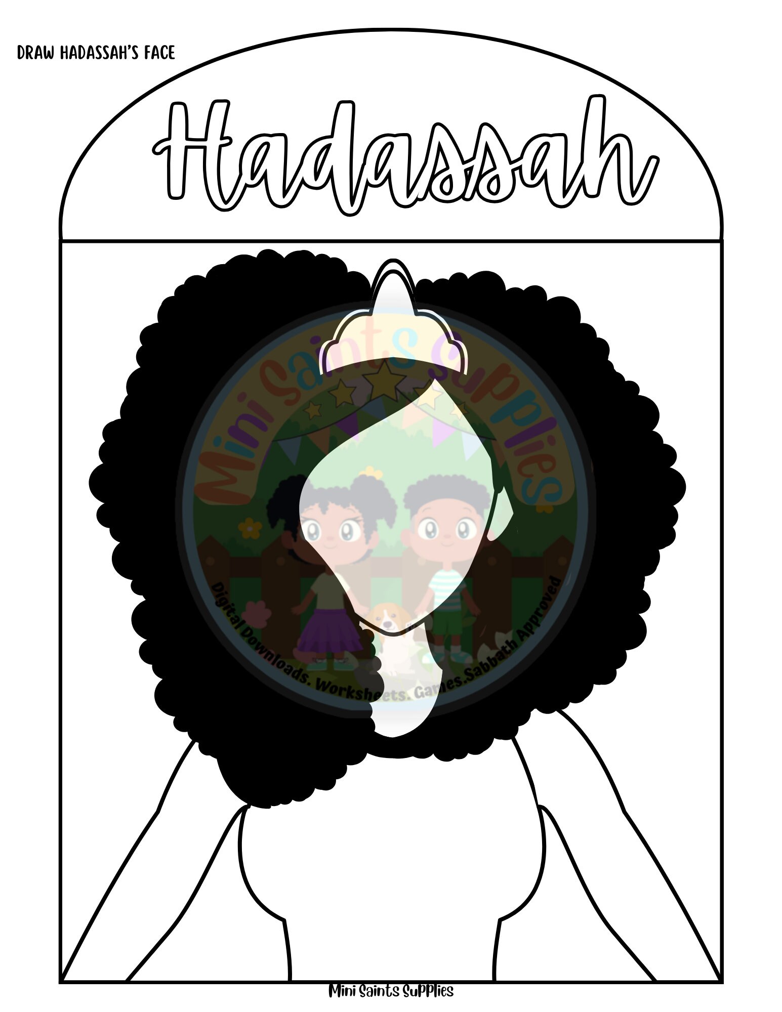 Esther Childrens Bible Activity Book Purim Christian Activity Sunday ...