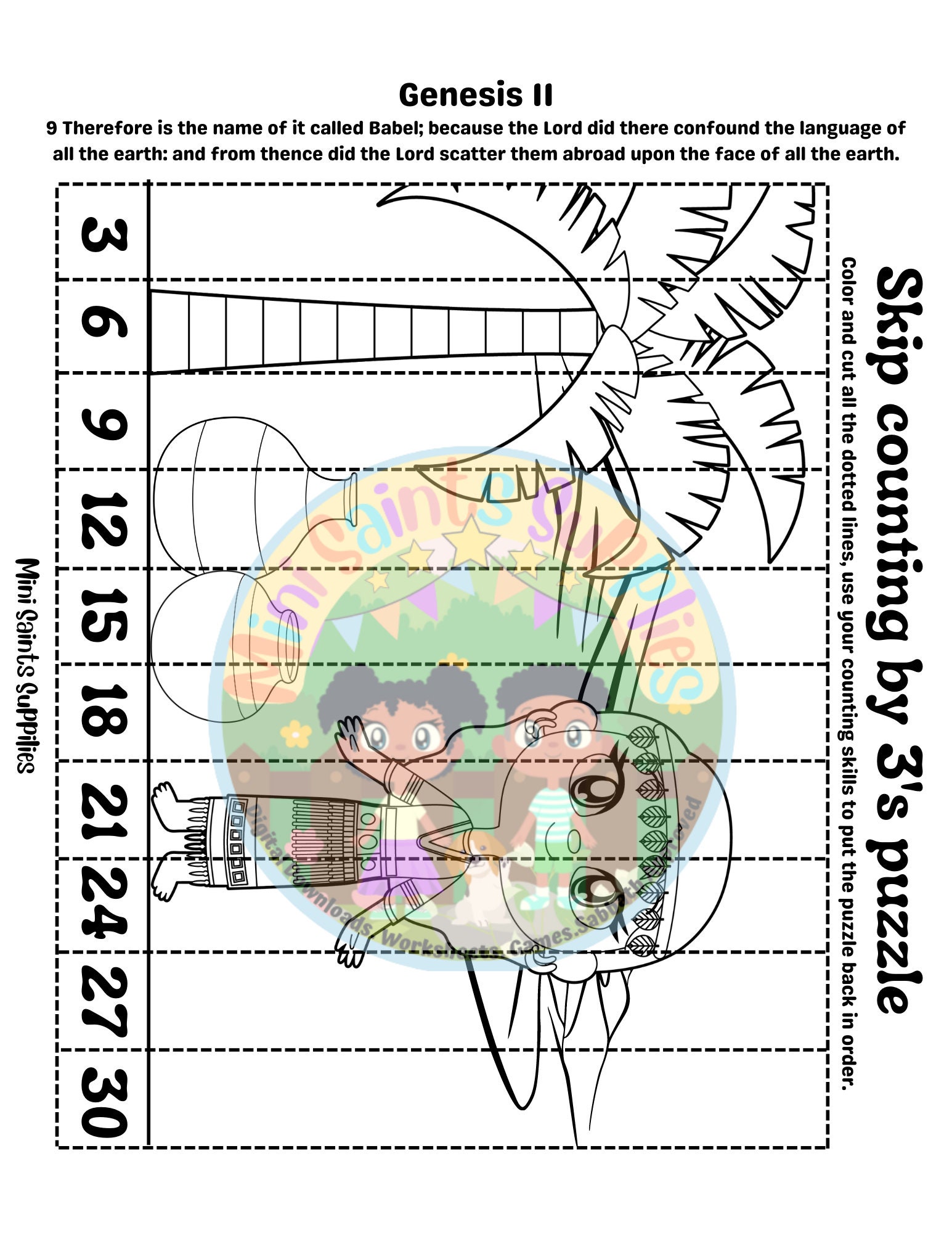 Tower of Babel Sunday School First Grade Curriculum Letter of the Week ...