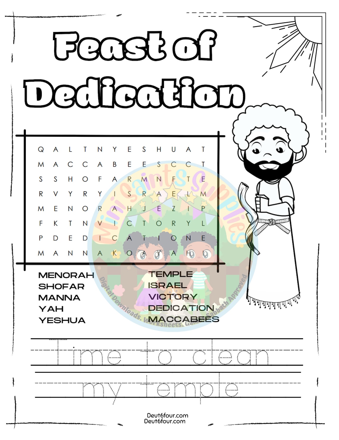 Feast of Dedication Hanukah Feast Days Young Learners Version Bible ...