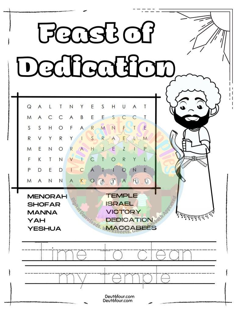 FOD Feast of Dedication Hanukah Feast Days Young Learners Version Bible ...
