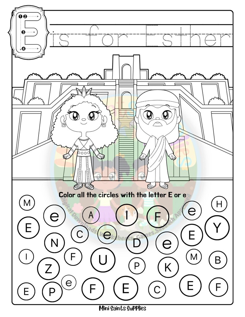 Book of Esther Bible Activity Book Purim Activity Sunday School ...