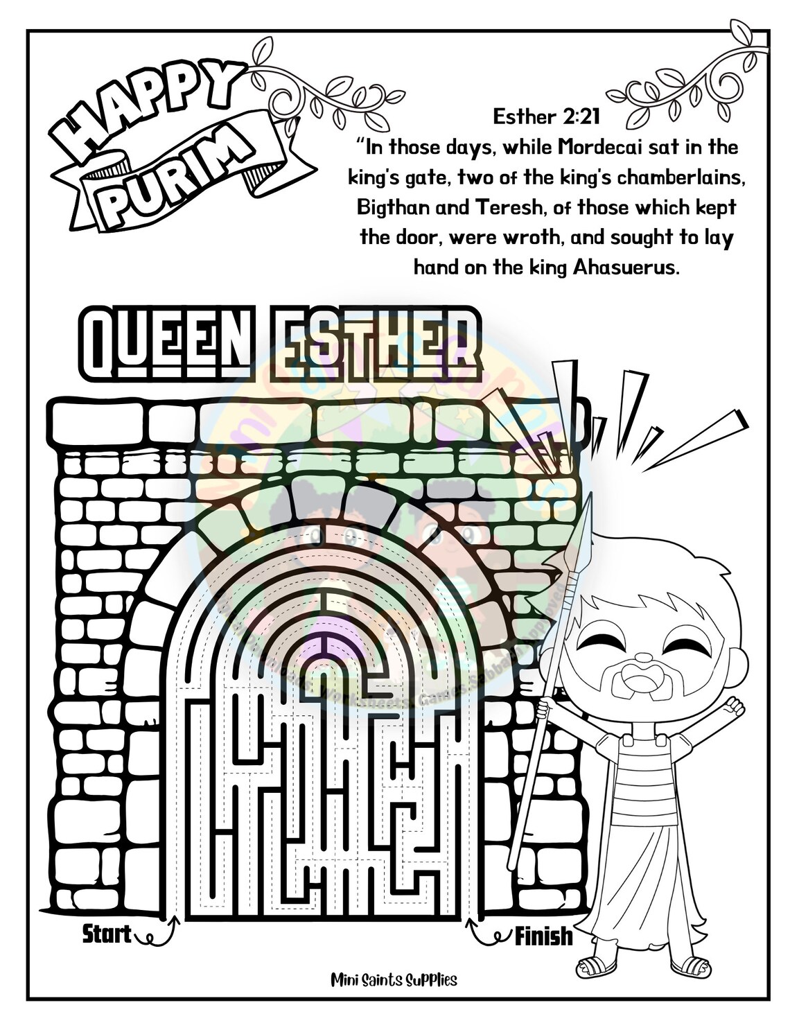 Book of Esther Bible Activity Book Purim Activity Sunday School ...
