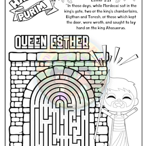 Book of Esther Bible Activity Book Purim Activity Sunday School ...
