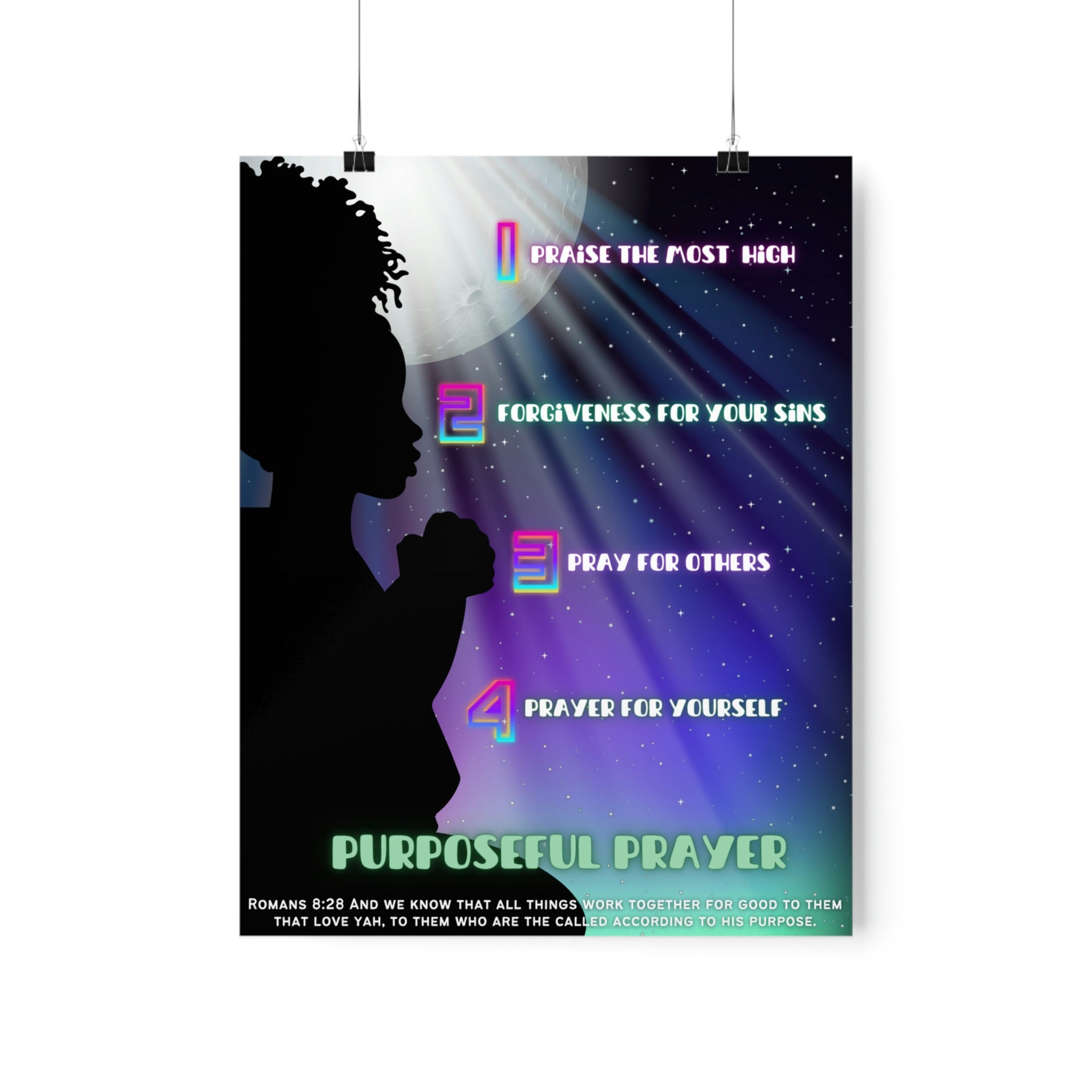 Prayer Poster Inspirational Wall Art Printable Art Children - Etsy