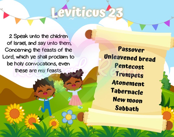 Qodesh Biblical Feast Days Poster With Children - Etsy