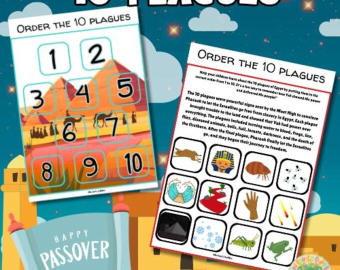 10 Plagues Activity Passover Bingo Game Bible Activity Pesach Activity ...