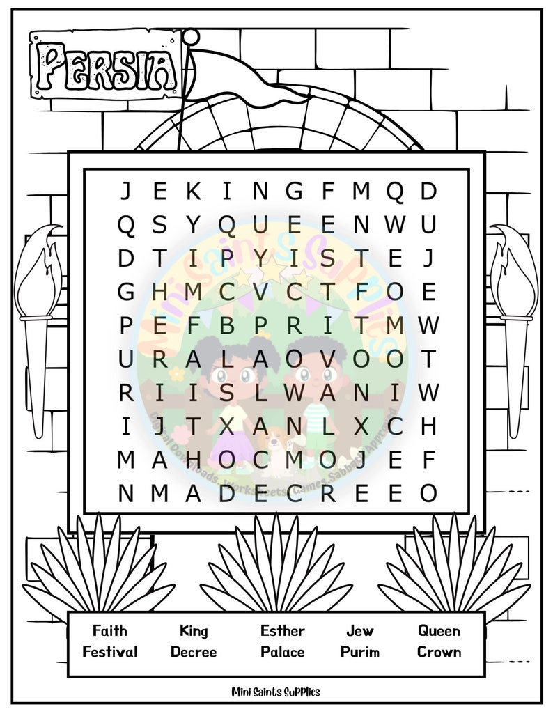 Book of Esther Bible Activity Book Purim Activity Sunday School ...