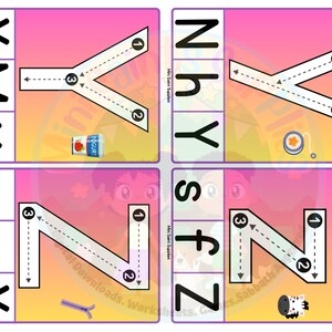 ABC Clip Card Printable Instant Download Alphabet Tracing Laminated ...