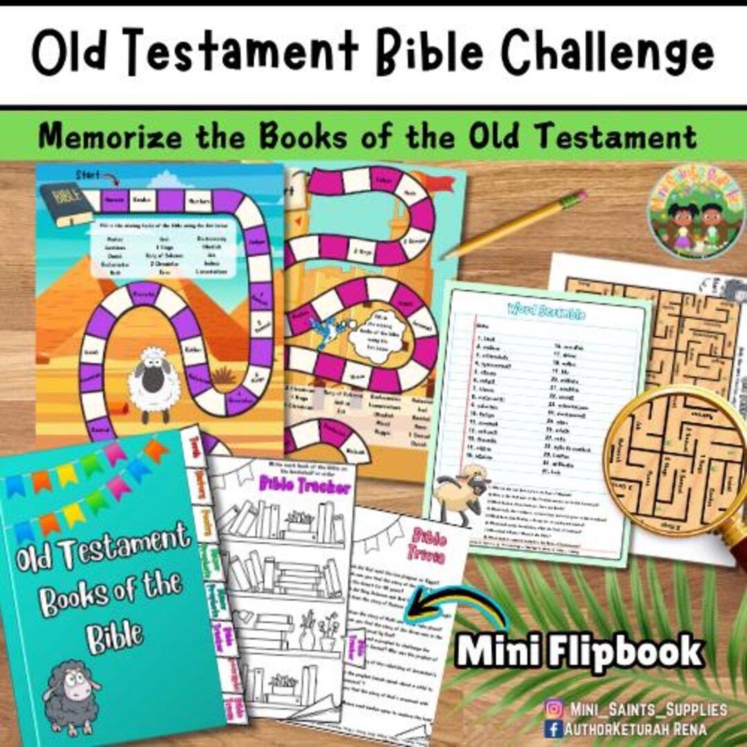Books of the Bible: Old Testament Mini Book Kid Bible Tracker Bible ...