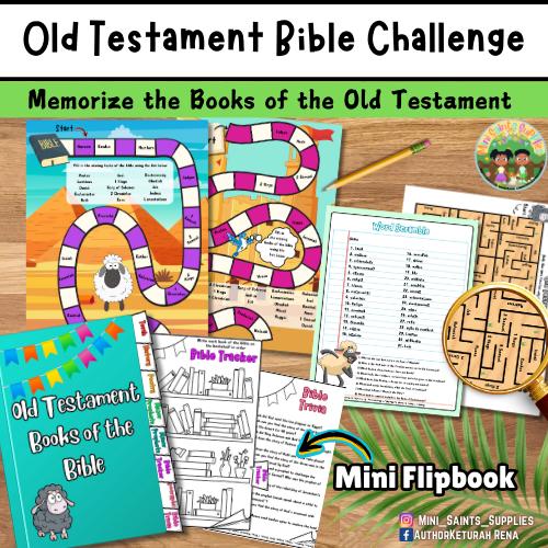 Books of the Bible: Old Testament Mini Book Kid Bible Tracker Bible ...