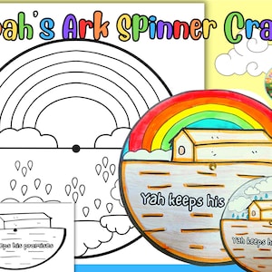 Noahs Ark Spinner Craft Activity Kids Craft Christian Homeschool ...