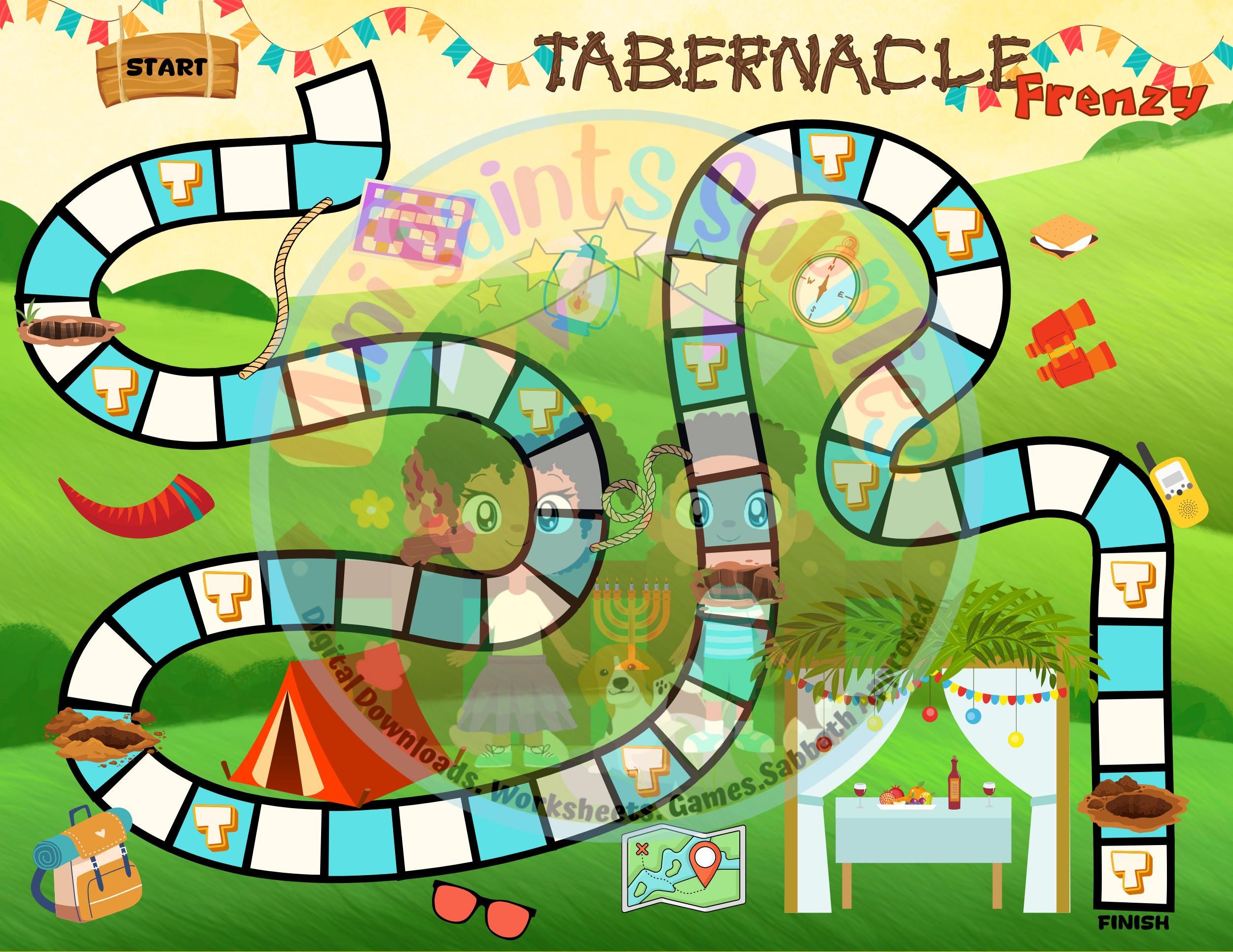 Tabernacle Games, Family Bible Game Sukkot Lesson Fall Feast Bible ...