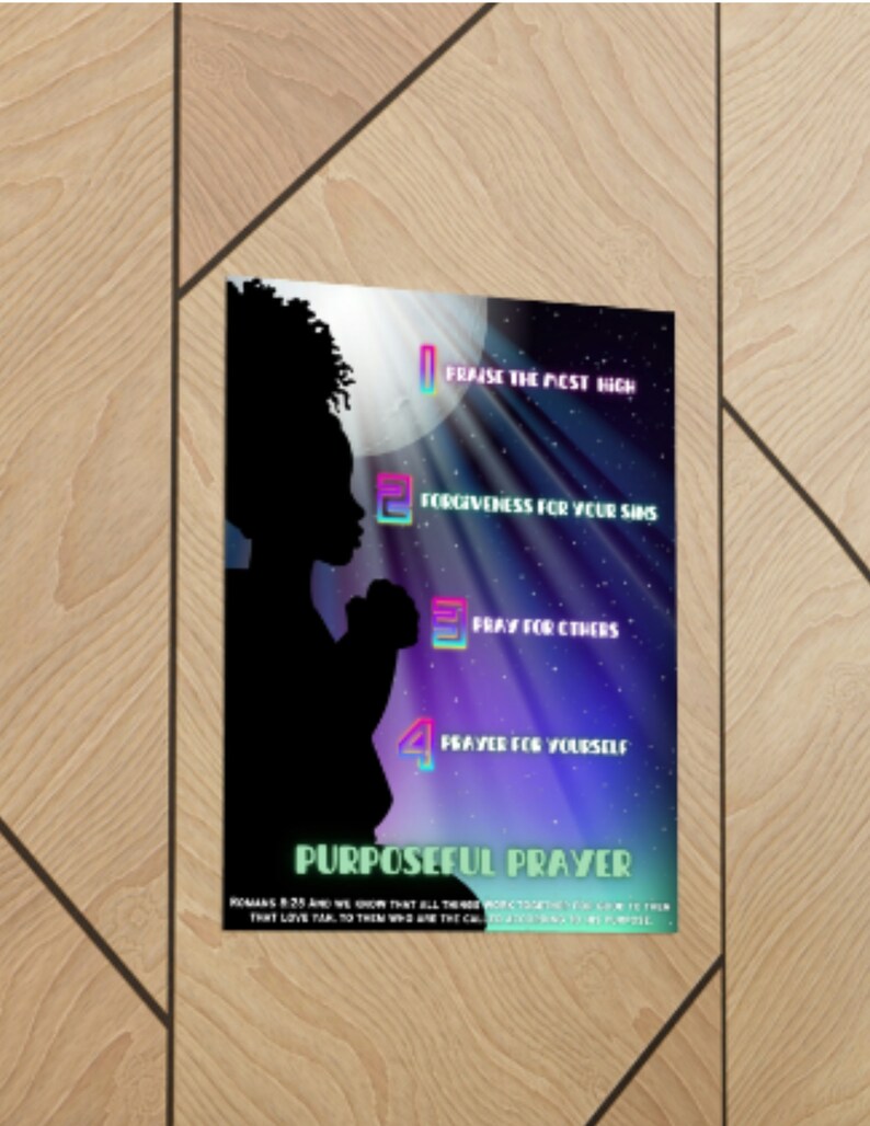 Prayer Poster Inspirational Wall Art Printable Art Children Bedroom ...