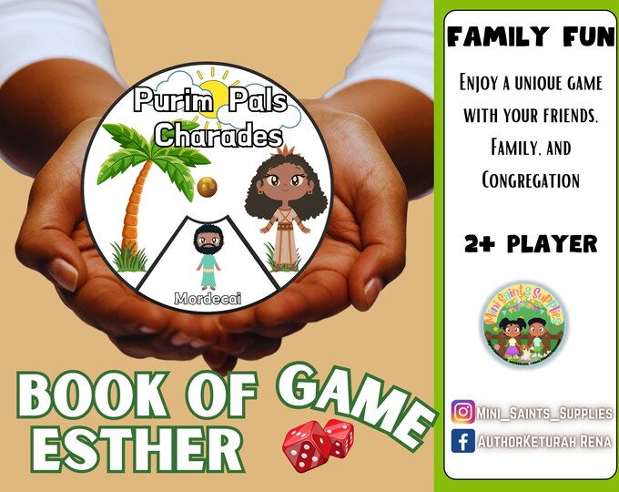 Esther Kids Bible Charades Game Bible Craft Purim Activity Sunday ...