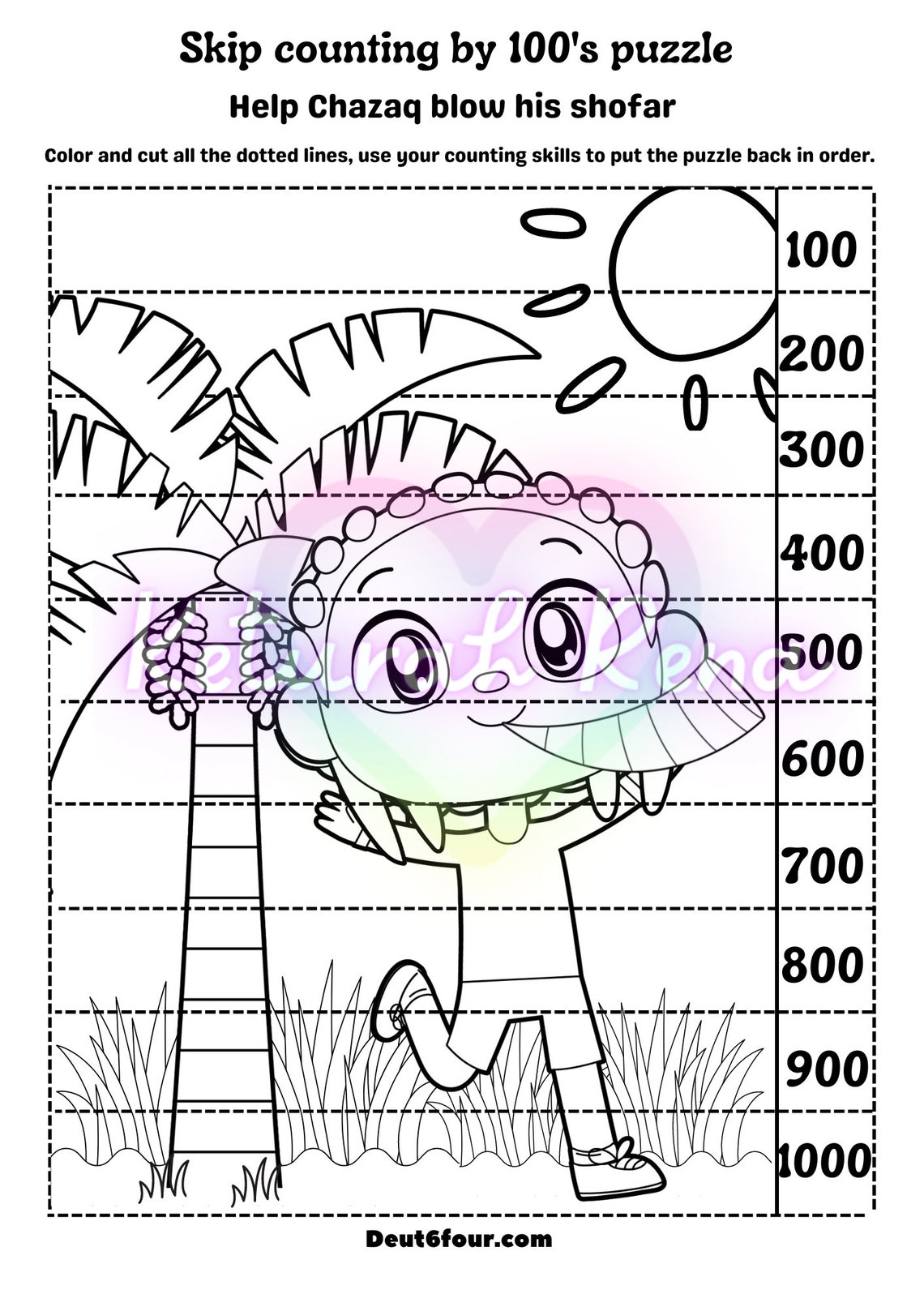 Bible Skip Counting, Hidden Puzzle, Fun Coloring Puzzle Printable ...