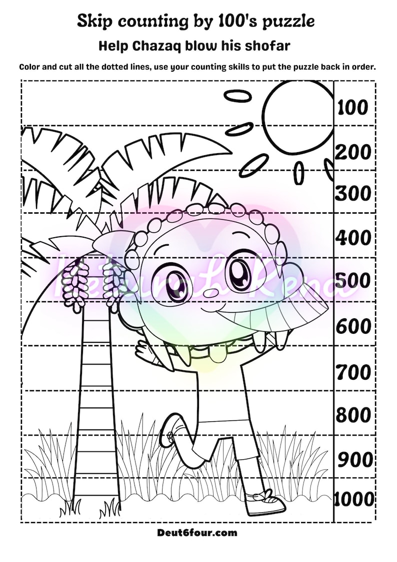 Bible Skip Counting, Hidden Puzzle, Fun Coloring Puzzle Printable ...