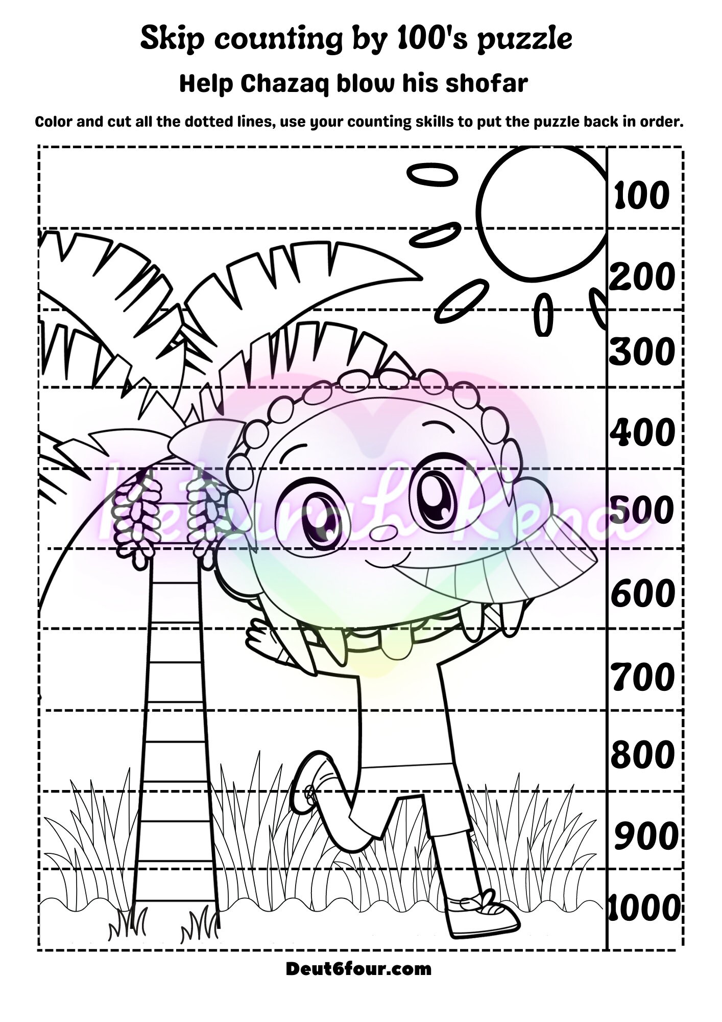 Bible Skip Counting, Hidden Puzzle, Fun Coloring Puzzle Printable ...
