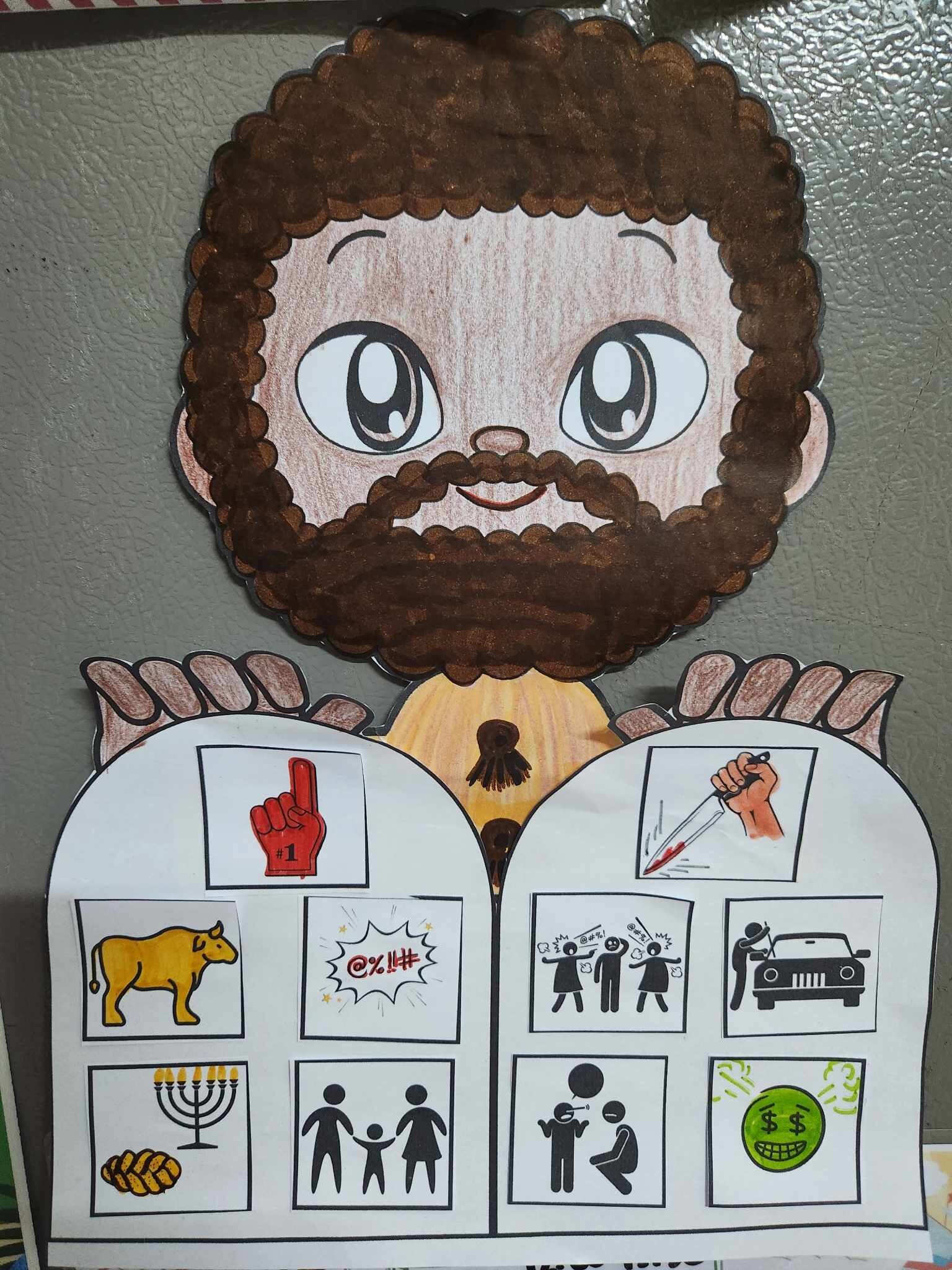 10 Commandments Craft Moses Activity Bible Study Passover Craft ...