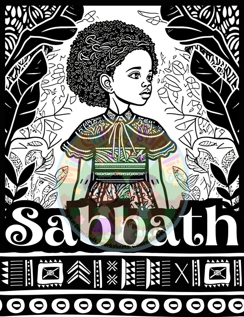 Bible Coloring Sabbath Worksheet Printable Bible Activity Jewish ...