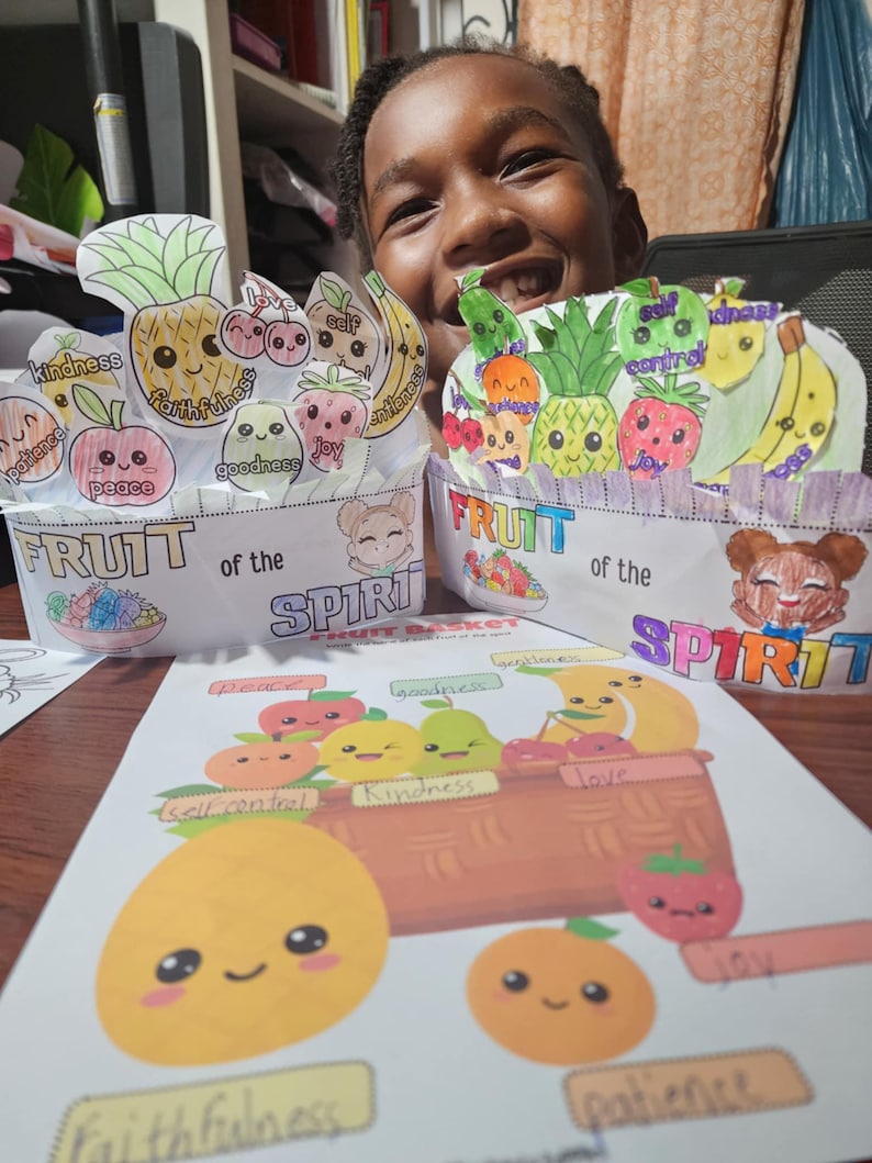 Toddler Fruits of the Spirit Craft Bible Paper Crown Preschool ...