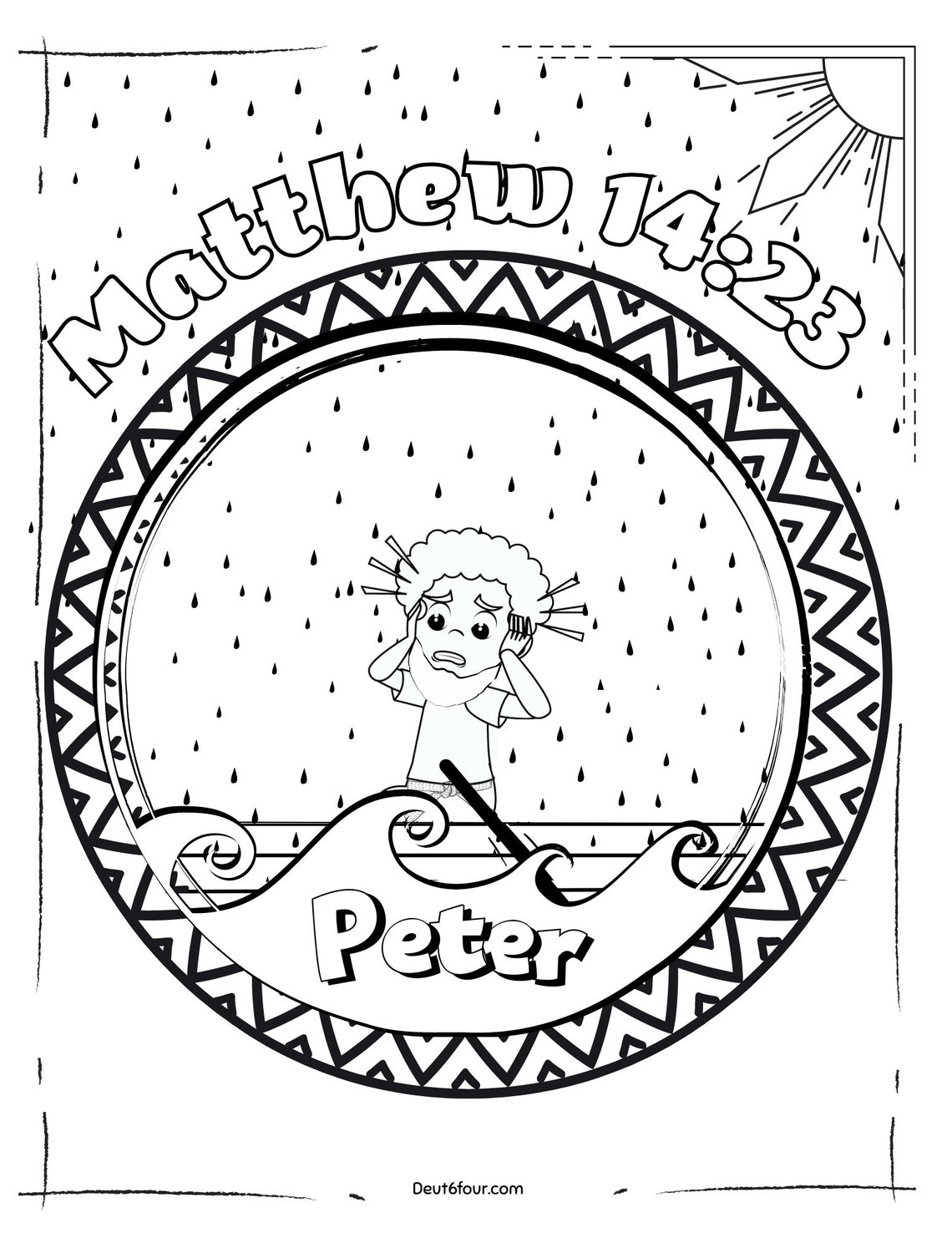 Peter Walk of Faith Bible Worksheet Lesson Plans Printable - Etsy