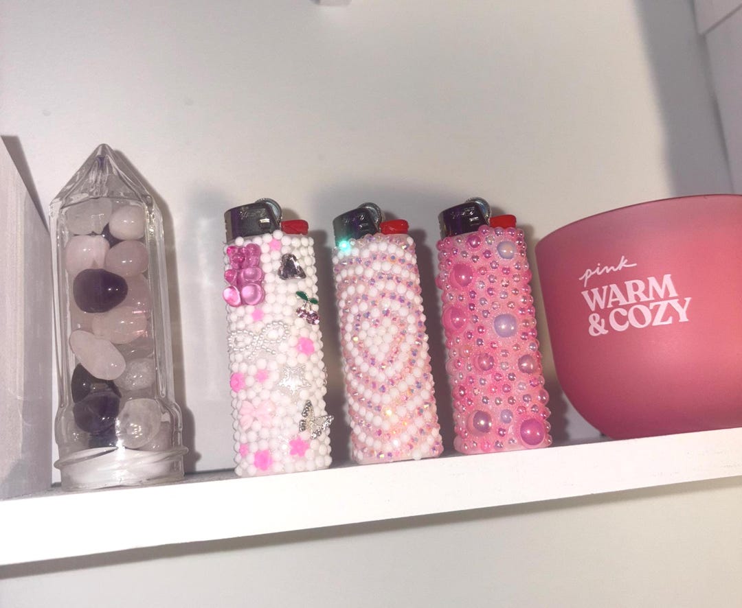 Rly Pink Bling Lighter Gift Set (3-pack) | Rhinestone BIC Lighters ...