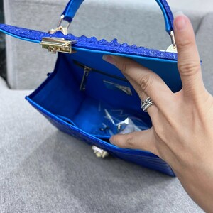 Light Blue Alligator Leather Skin Women Purse- Gift for Her-birthday ...
