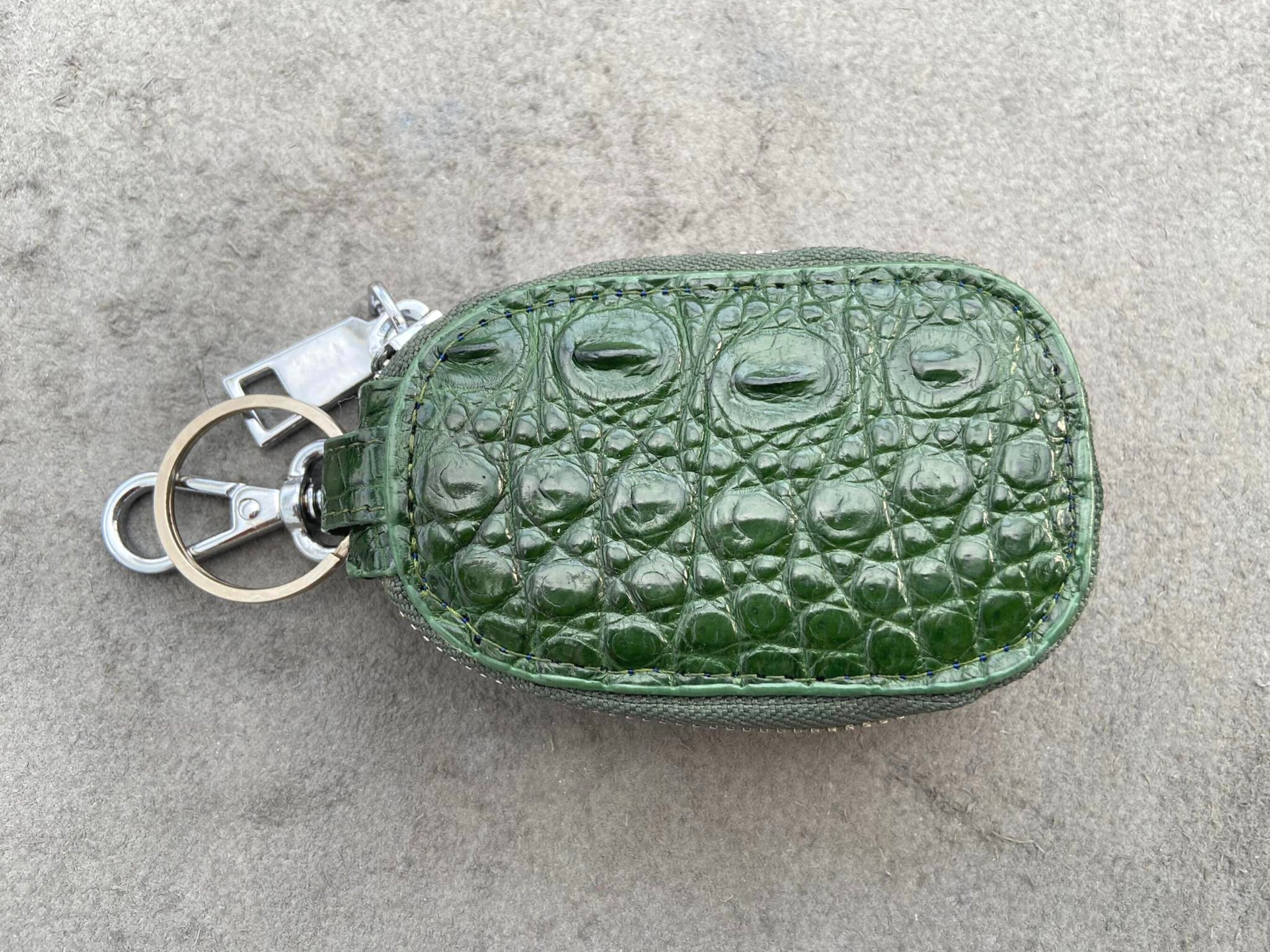 Green Genuine Alligator Leather Car Keychain Fathers Day - Etsy