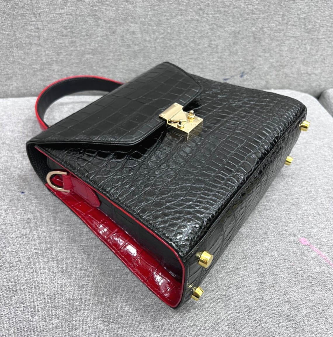 New Black Alligator Leather Purse Handmade Women Purse Gift - Etsy