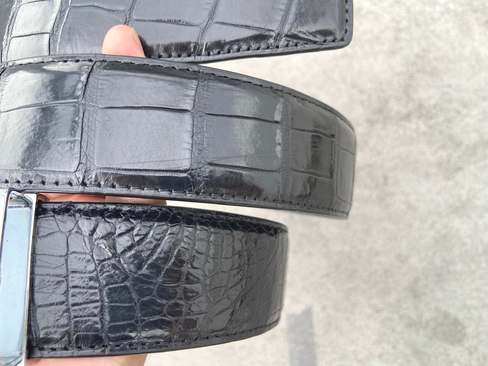 Black Genuine Alligator Belly Leather Skin Men's Belt 1.5 - Etsy