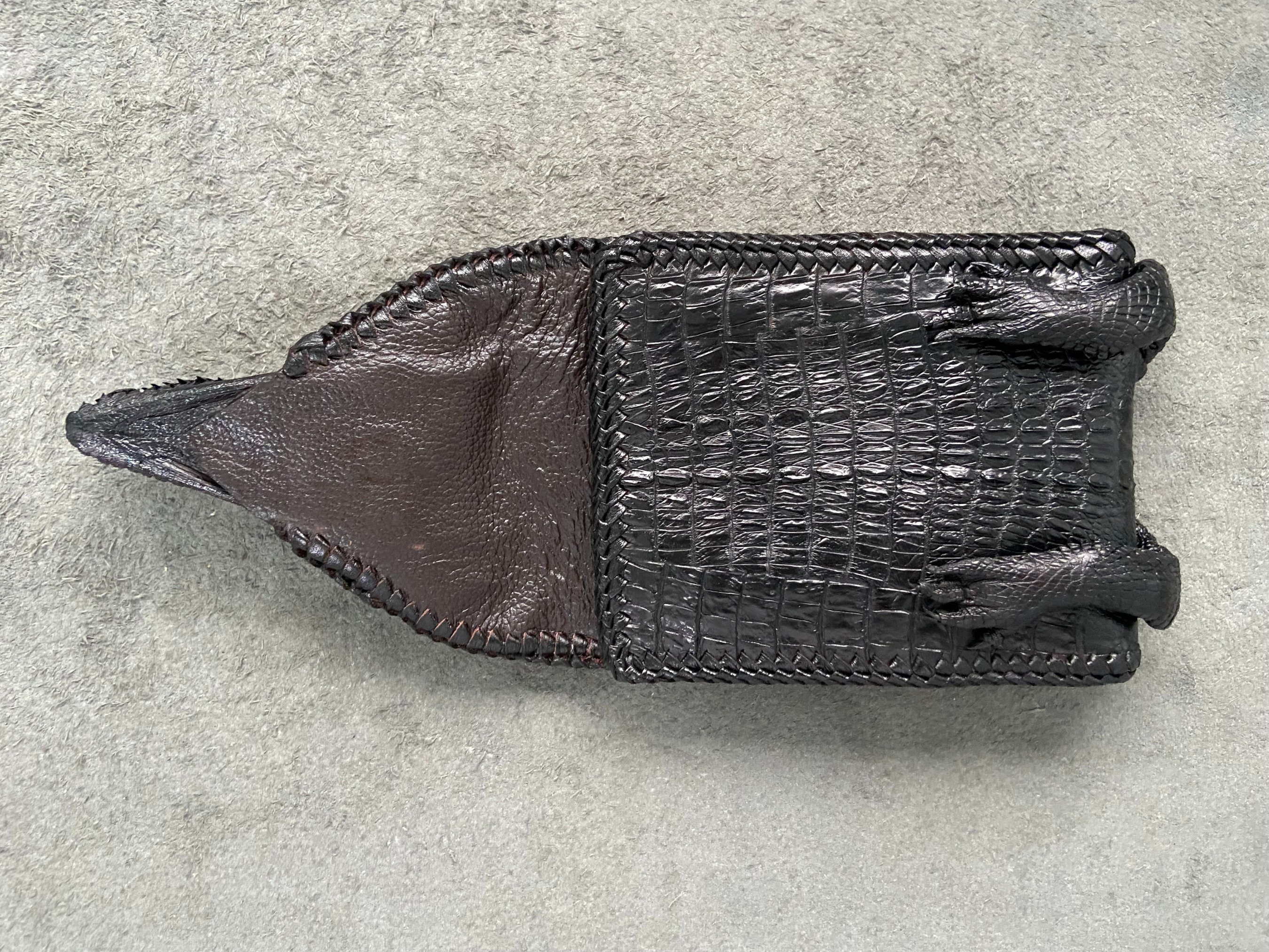 Black Genuine Leather Wallet/ Alligator Wallet/ Custom Wallet/ Handmade ...