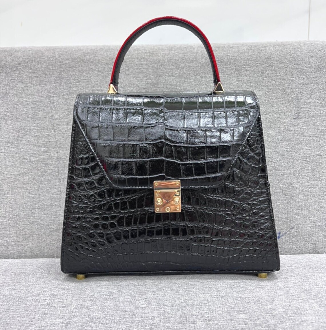 New Black Alligator Leather Purse Handmade Women Purse Gift - Etsy