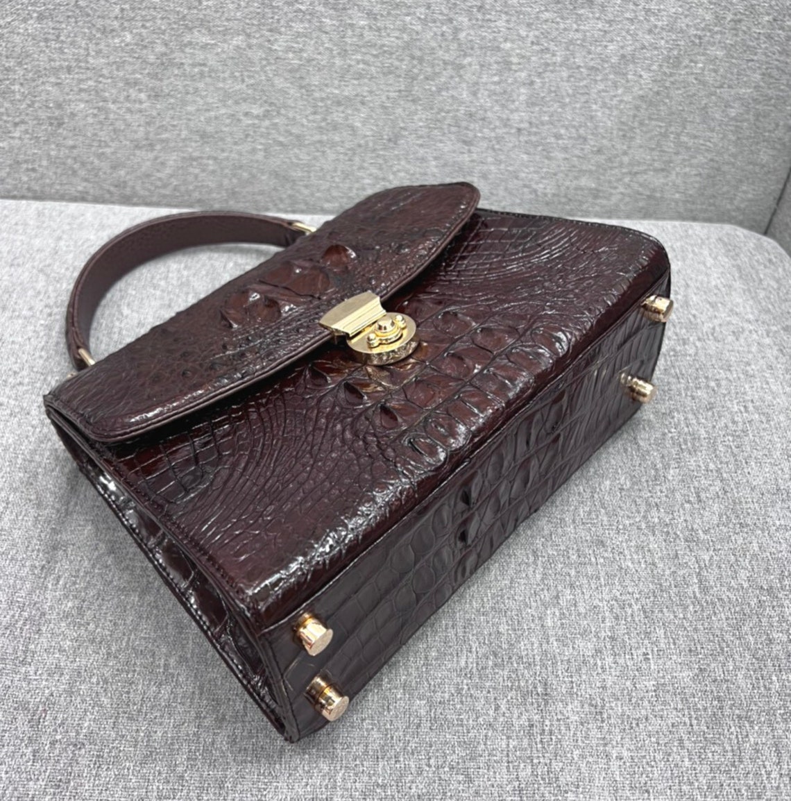 Brown Alligator Leather Skin Women Purse- Gift for Her-birthday Gift ...