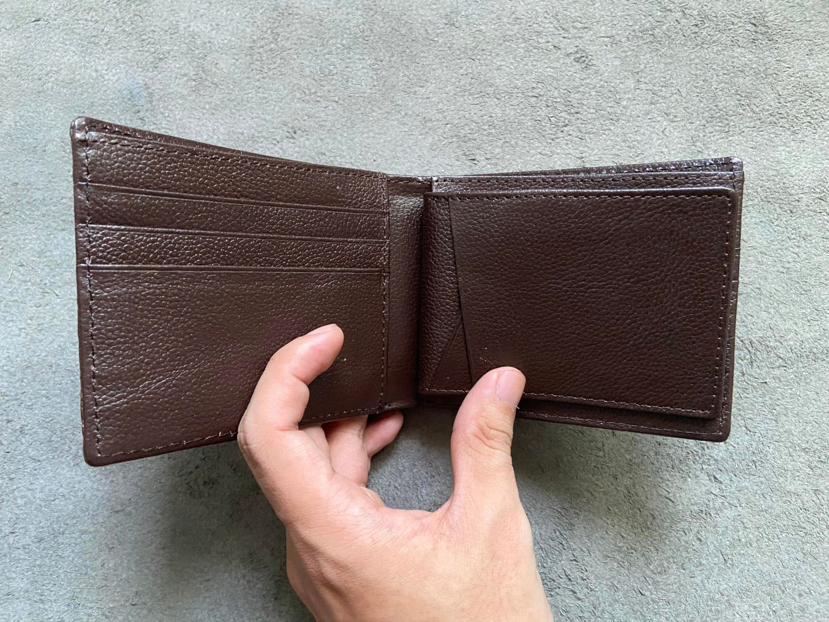 Brown Alligator Genuine Back Tail Leather Skin Men's Wallet, Handmade ...