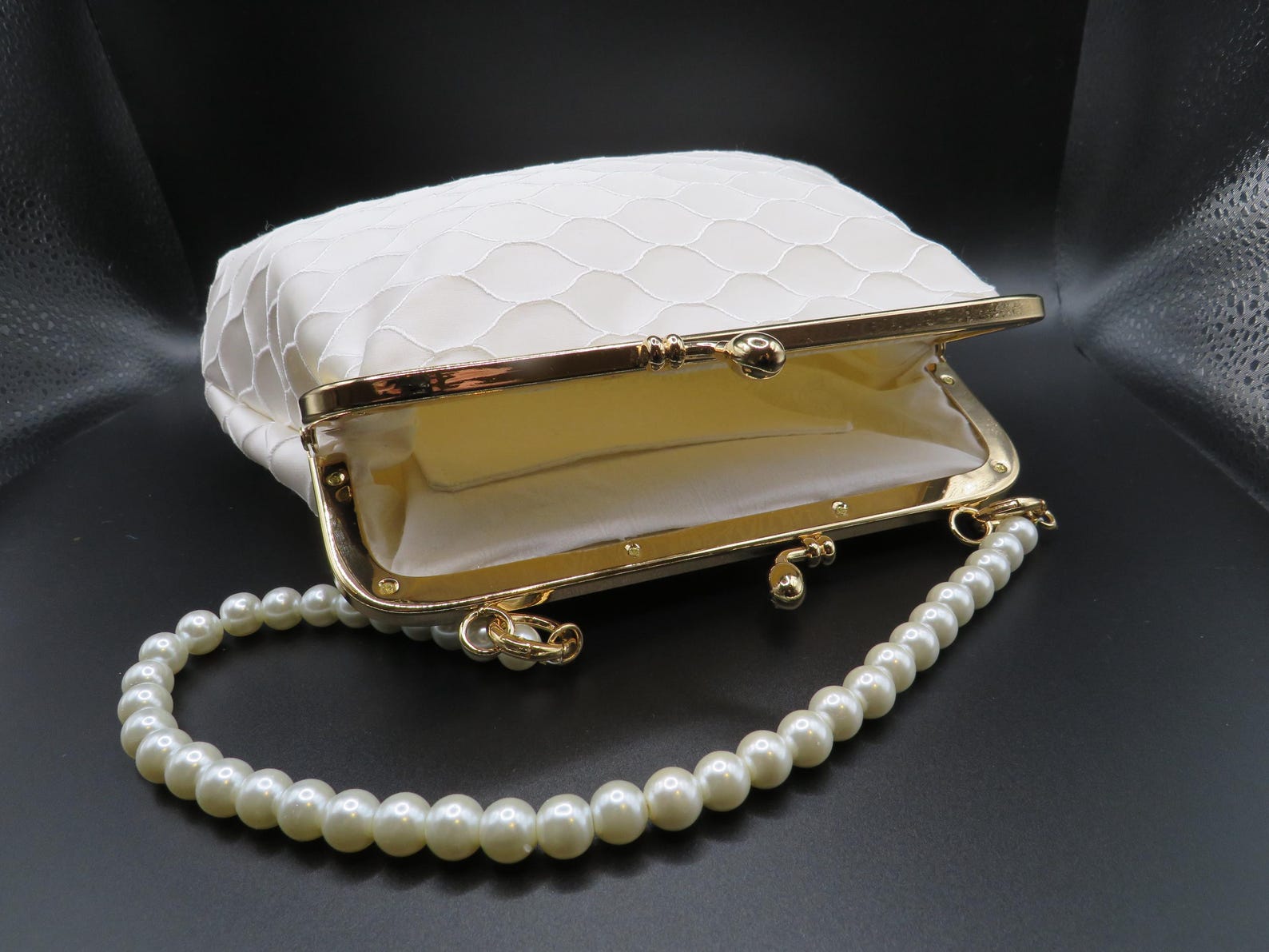 Ivory Bridal Clutch , Ivory/cream Satin Handbag, Evening Clutch ...