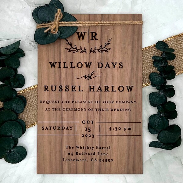 Wooden Invitations - Etsy