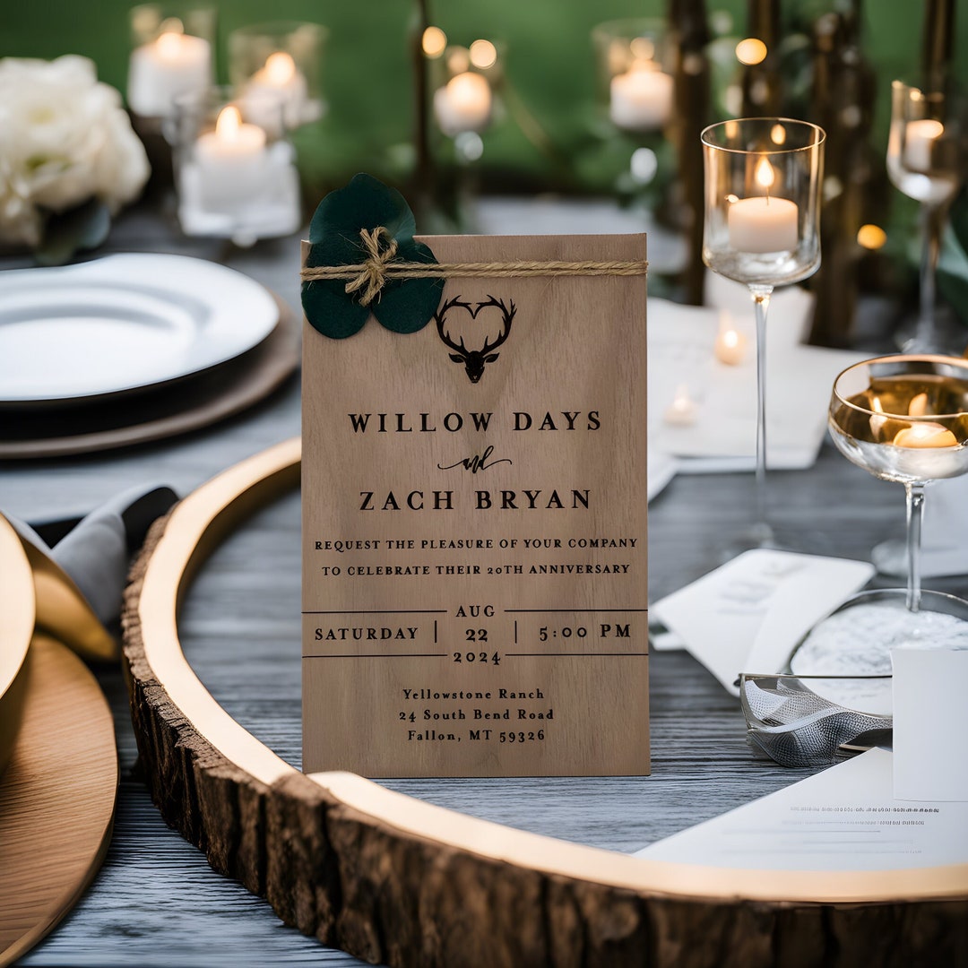 Rustic Wood Wedding Invites- Wooden Invites I Rustic Ranch Wedding ...