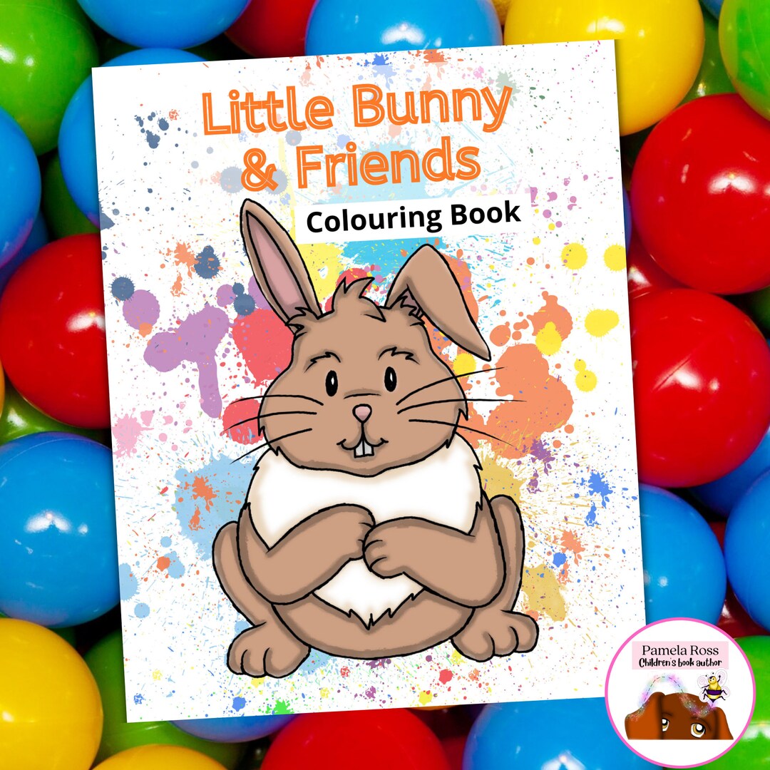 Little Bunny & Friends Colouring Book - Etsy