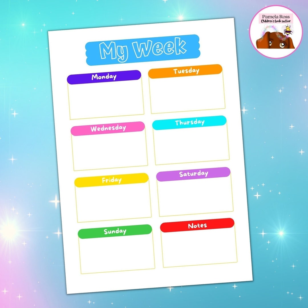 My Week Printable Weekly Planner - Etsy