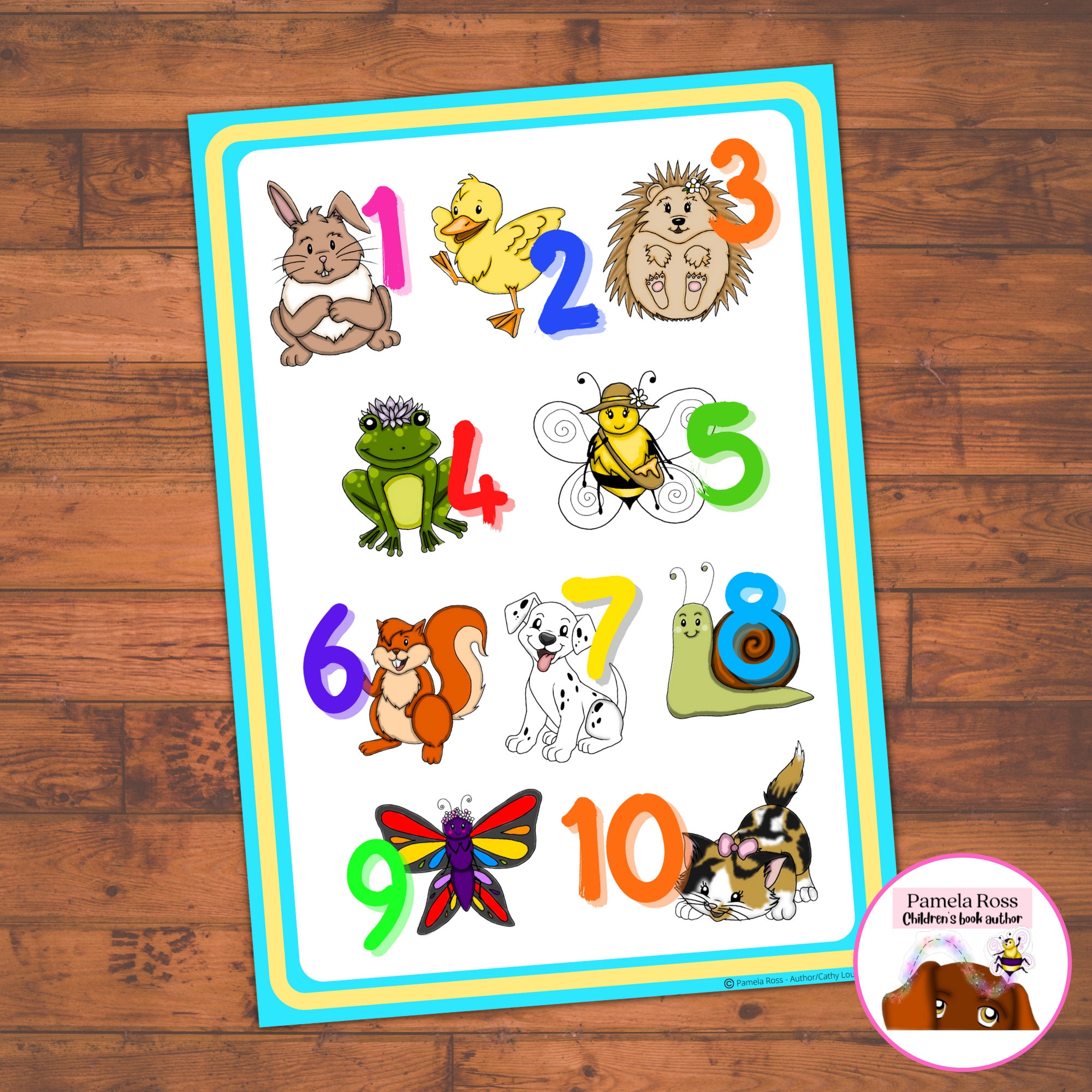 Cute Printable Animal Numbers Poster - Etsy