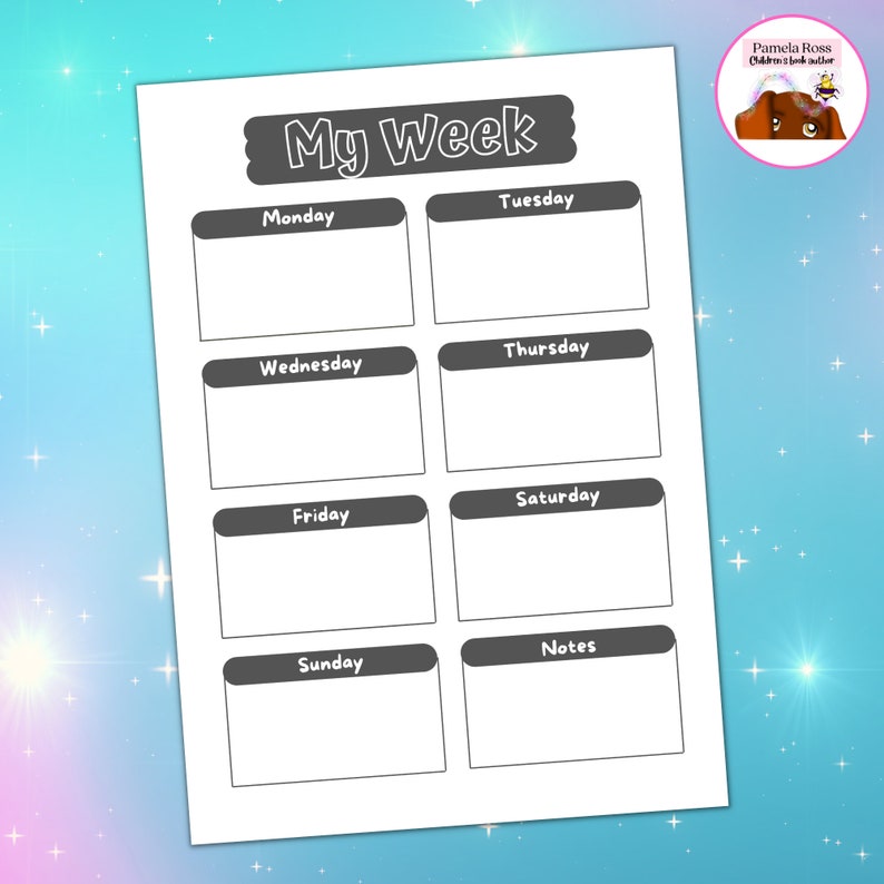 My Week Printable Weekly Planner - Etsy